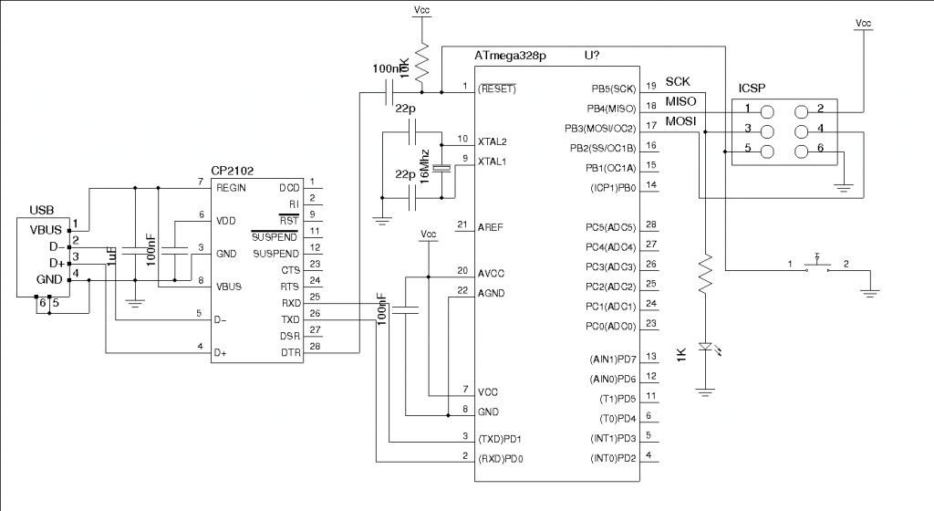 An Arduino Compatible Using CP2102 – Kerry D. Wong